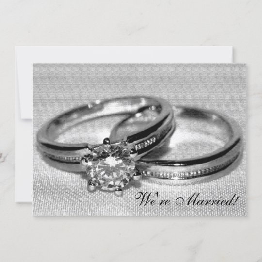 Diamond Wedding Ring Set Marriage Announcement | Zazzle.com