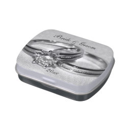 Diamond Wedding Ring Set Party Favors Candy Tin | Zazzle