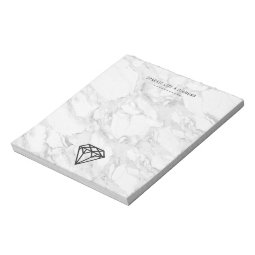 Diamond with Marble Notepad | Zazzle