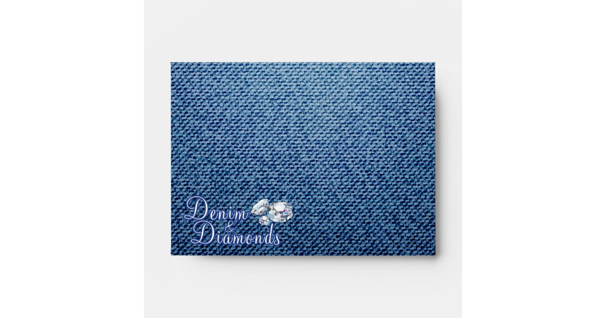Diamonds and Denim Party, A6 Envelopes | Zazzle