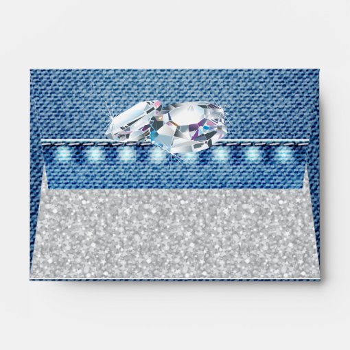 Diamonds and Denim Party, A6 Envelopes | Zazzle