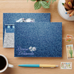 Diamonds and Denim Party, A6 Envelopes | Zazzle