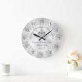 Diamonds and Pearls Personalized Wedding Clock | Zazzle
