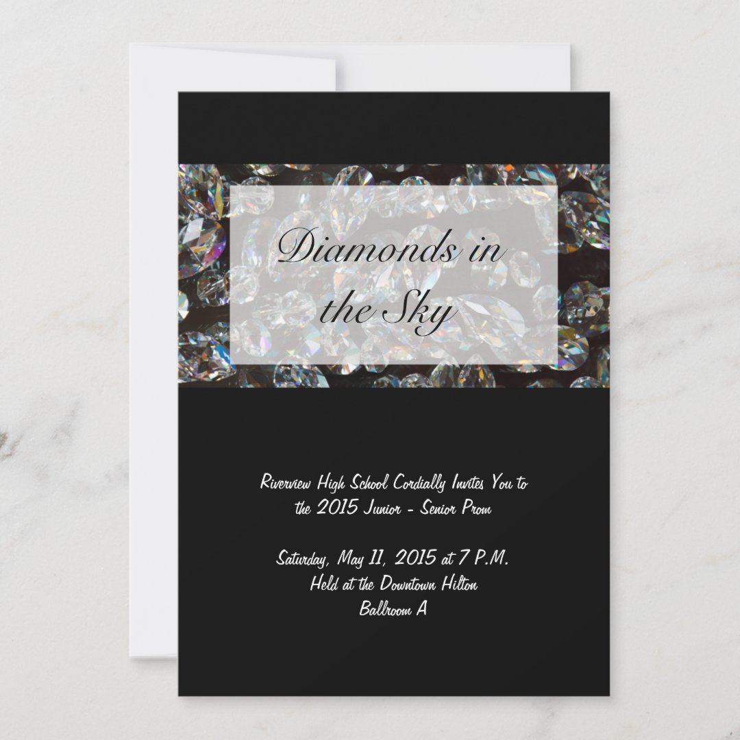 Diamonds - Bling Prom Invitations | Zazzle