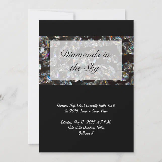 Diamonds - Bling Prom Invitations | Zazzle