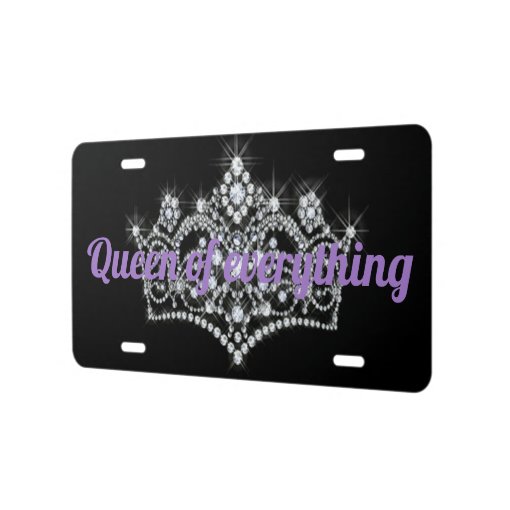 Diamonds Crown Aluminum License Plate | Zazzle