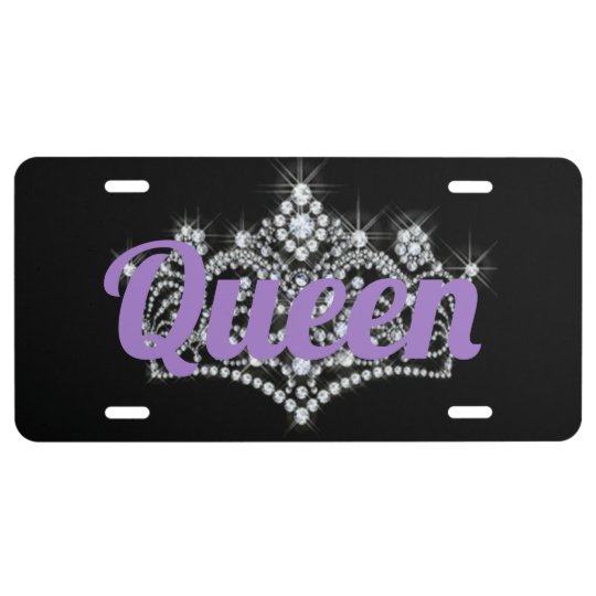Diamonds Crown Aluminum License Plate | Zazzle.com