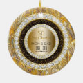 Diamonds Gold 50th Wedding Anniversary 50 Years Ceramic Ornament | Zazzle