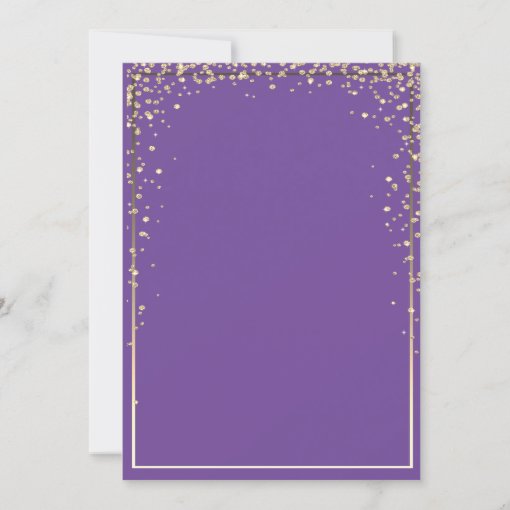 Diamonds Gold Graduation Cap Violet Graduation Invitation | Zazzle