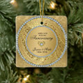 Diamonds & Gold Rings 50th Wedding Anniversary Ceramic Ornament | Zazzle