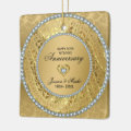 Diamonds & Gold Rings 50th Wedding Anniversary Ceramic Ornament | Zazzle