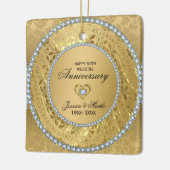 Diamonds & Gold Rings 50th Wedding Anniversary Ceramic Ornament | Zazzle