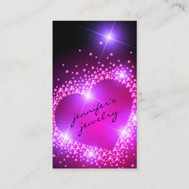 Diamonds Pink Business Card | Zazzle