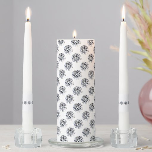 Diamonds Unity Candle Set Zazzle