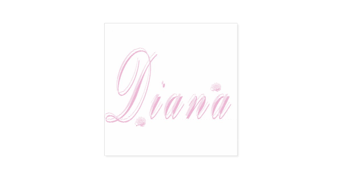 Diana Name Logo, Self-inking Stamp | Zazzle