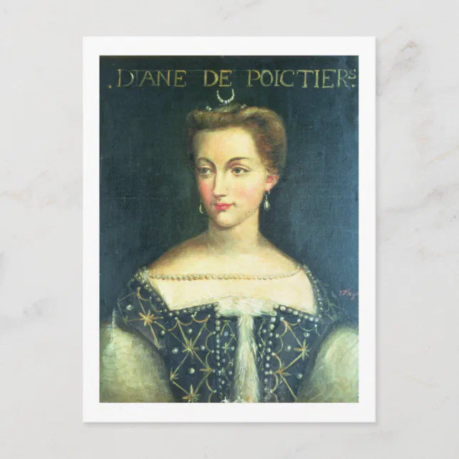 Diane de Poitiers (oil on canvas) Postcard | Zazzle