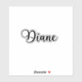 Diane Name - Handwritten Calligraphy Sticker | Zazzle