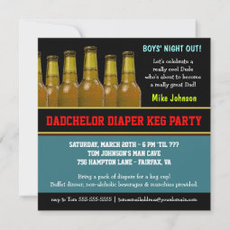 Diaper Keg - Dadchelor Beer Party Invitations | Zazzle