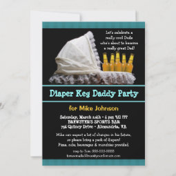 Diaper Keg Invitations - Dadchelor Beer Party | Zazzle