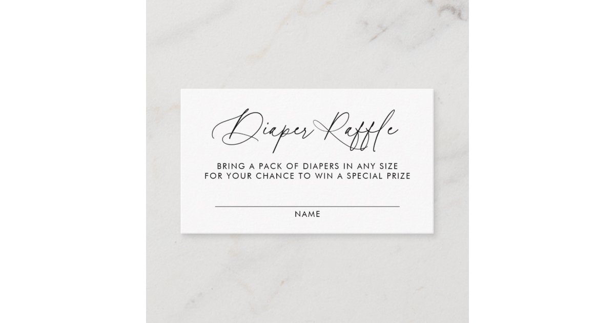 Diaper Raffle Baby Shower Insert | Zazzle