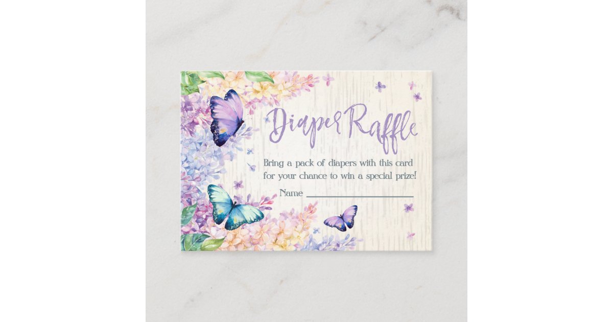 Diaper Raffle | Baby Shower Invitation Insert Card | Zazzle