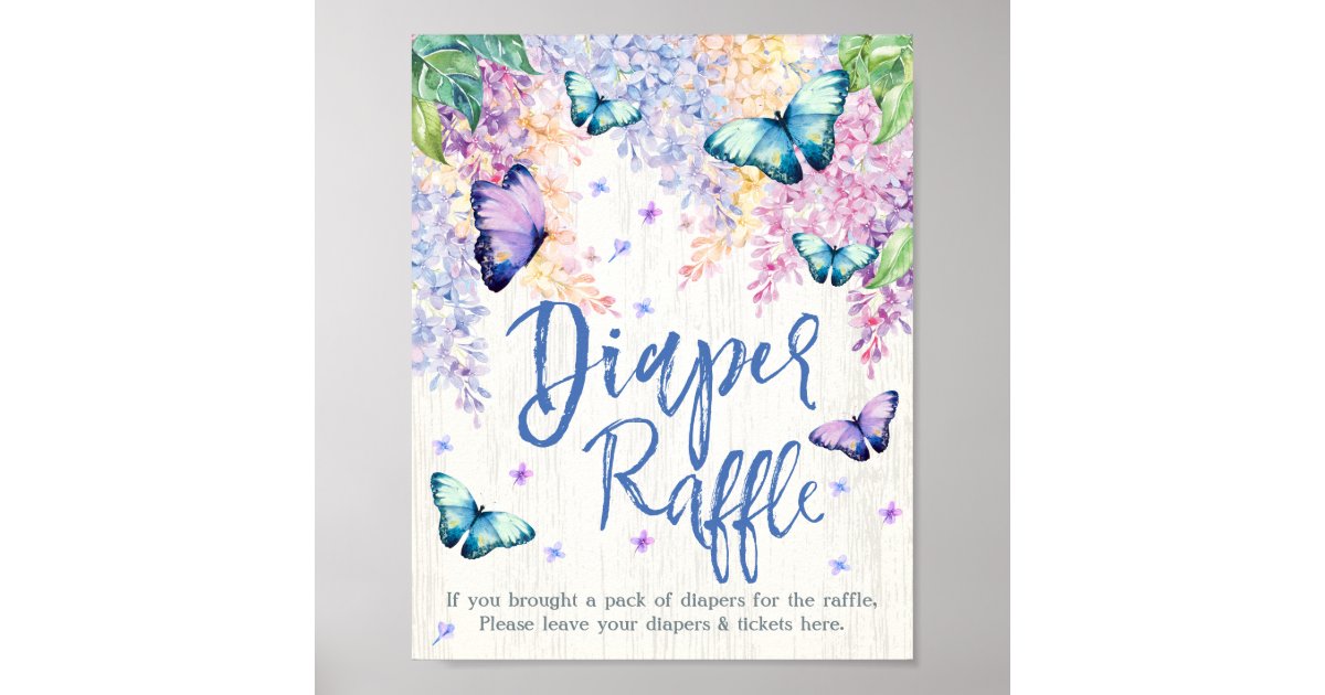 Diaper Raffle Baby Shower Sign | Zazzle