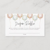 Diaper Raffle Balloon Gender Reveal Baby Shower Enclosure Card | Zazzle