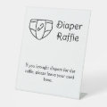 Diaper Raffle Card Drop Off Baby Shower Sign | Zazzle