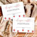 Diaper Raffle Card, Strawberry Baby Shower Invitation | Zazzle