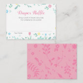 Diaper Raffle Cards | Pink Floral Baby Shower | Zazzle