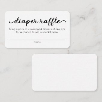 Diaper Raffle Insert Card for Baby Shower | Zazzle