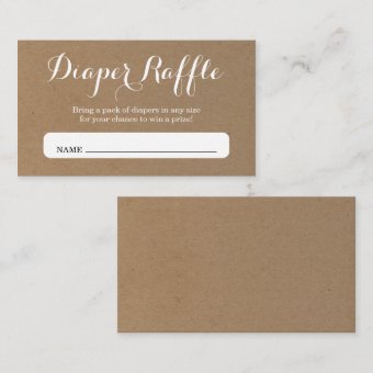 Diaper Raffle Insert for Baby Shower Invitation | Zazzle