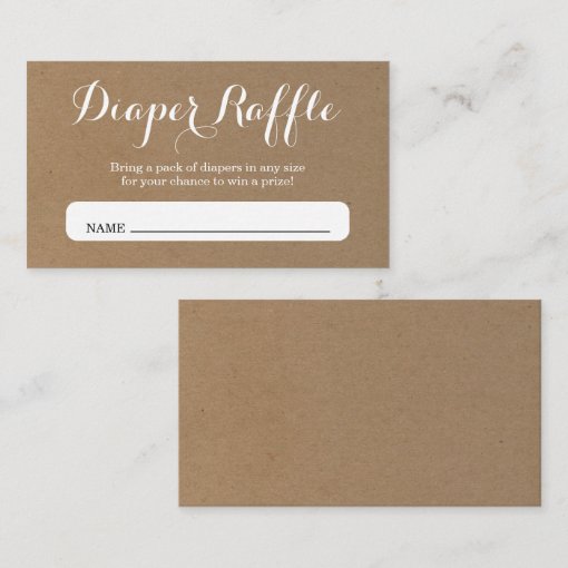 Diaper Raffle Insert for Baby Shower Invitation | Zazzle