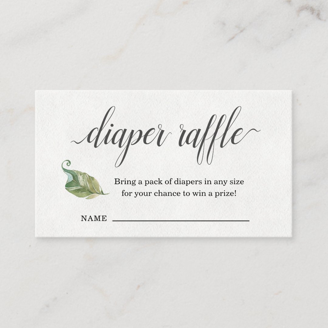 Diaper Raffle Insert for Baby Shower Invitation | Zazzle