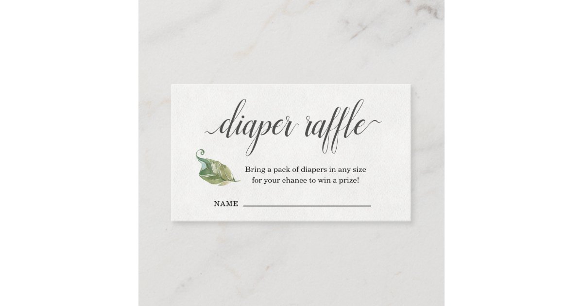 Diaper Raffle Insert for Baby Shower Invitation | Zazzle