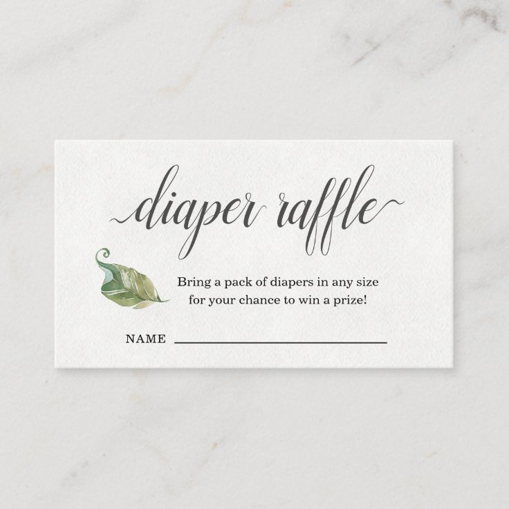 Diaper Raffle Insert for Baby Shower Invitation | Zazzle