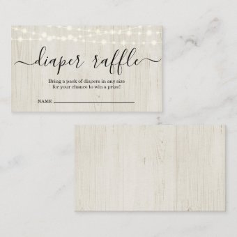 Diaper Raffle Insert for Baby Shower Invitation | Zazzle