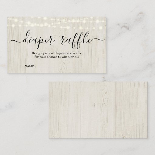 Diaper Raffle Insert for Baby Shower Invitation | Zazzle