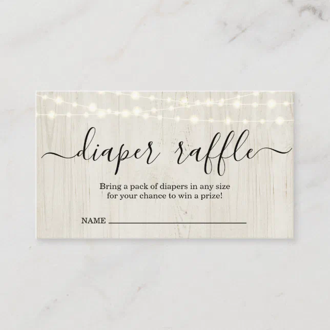 Diaper Raffle Insert for Baby Shower Invitation | Zazzle
