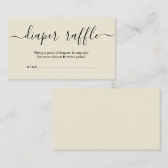 Diaper Raffle Insert for Baby Shower Invitation | Zazzle