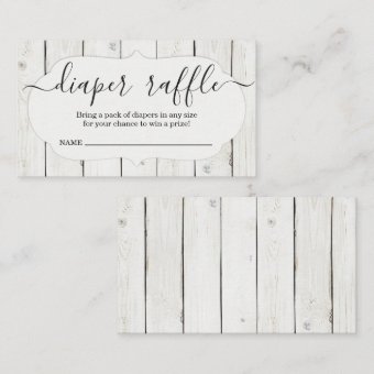 Diaper Raffle Insert for Baby Shower Invitation | Zazzle