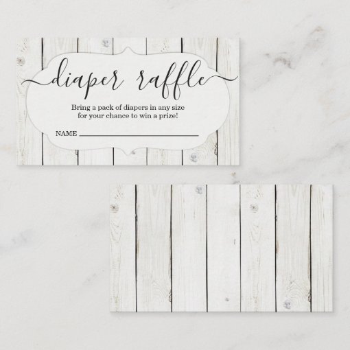 Diaper Raffle Insert for Baby Shower Invitation | Zazzle