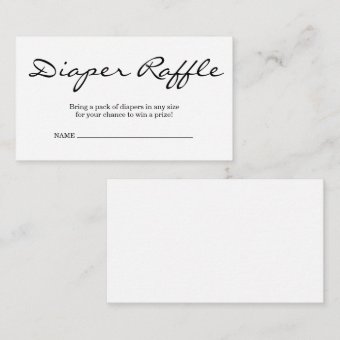 Diaper Raffle Insert for Baby Shower Invitation | Zazzle