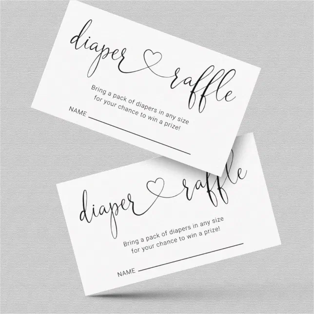 Diaper Raffle Insert for Baby Shower Invitation | Zazzle