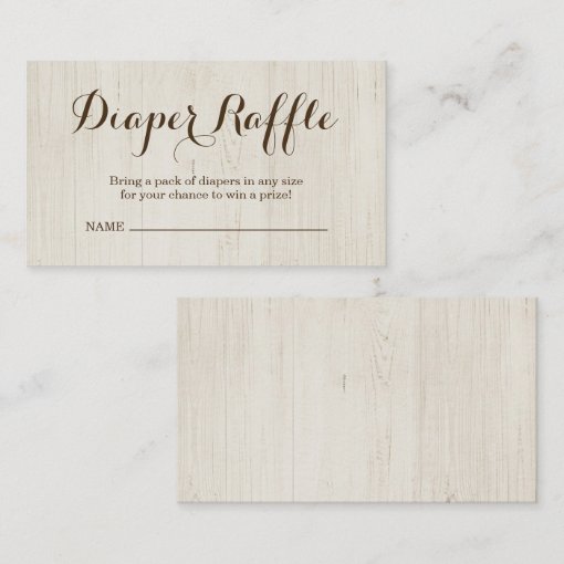 Diaper Raffle Insert for Baby Shower Invitation | Zazzle