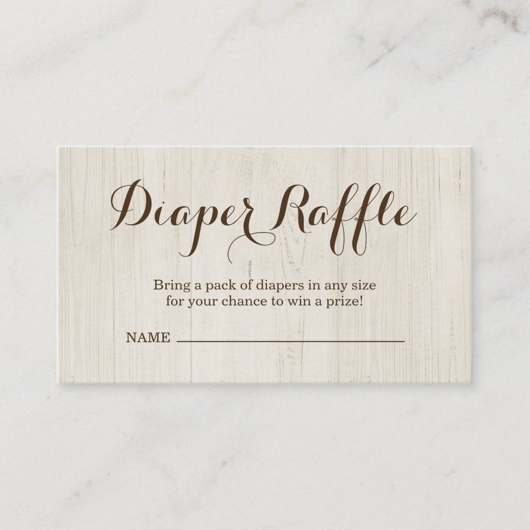 Diaper Raffle Insert for Baby Shower Invitation | Zazzle