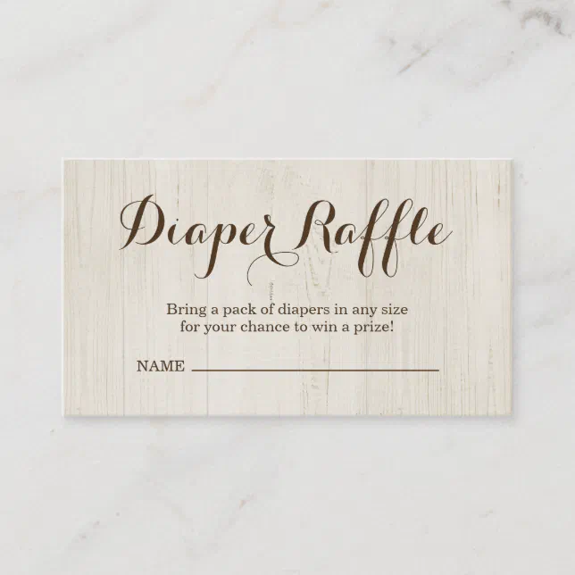 Diaper Raffle Insert for Baby Shower Invitation | Zazzle