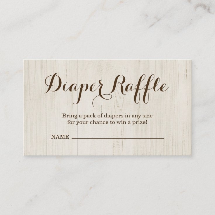 Diaper Raffle Insert for Baby Shower Invitation | Zazzle