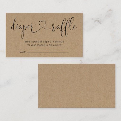Diaper Raffle Insert for Baby Shower Invitation | Zazzle
