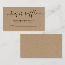 Diaper Raffle Insert for Baby Shower Invitation | Zazzle